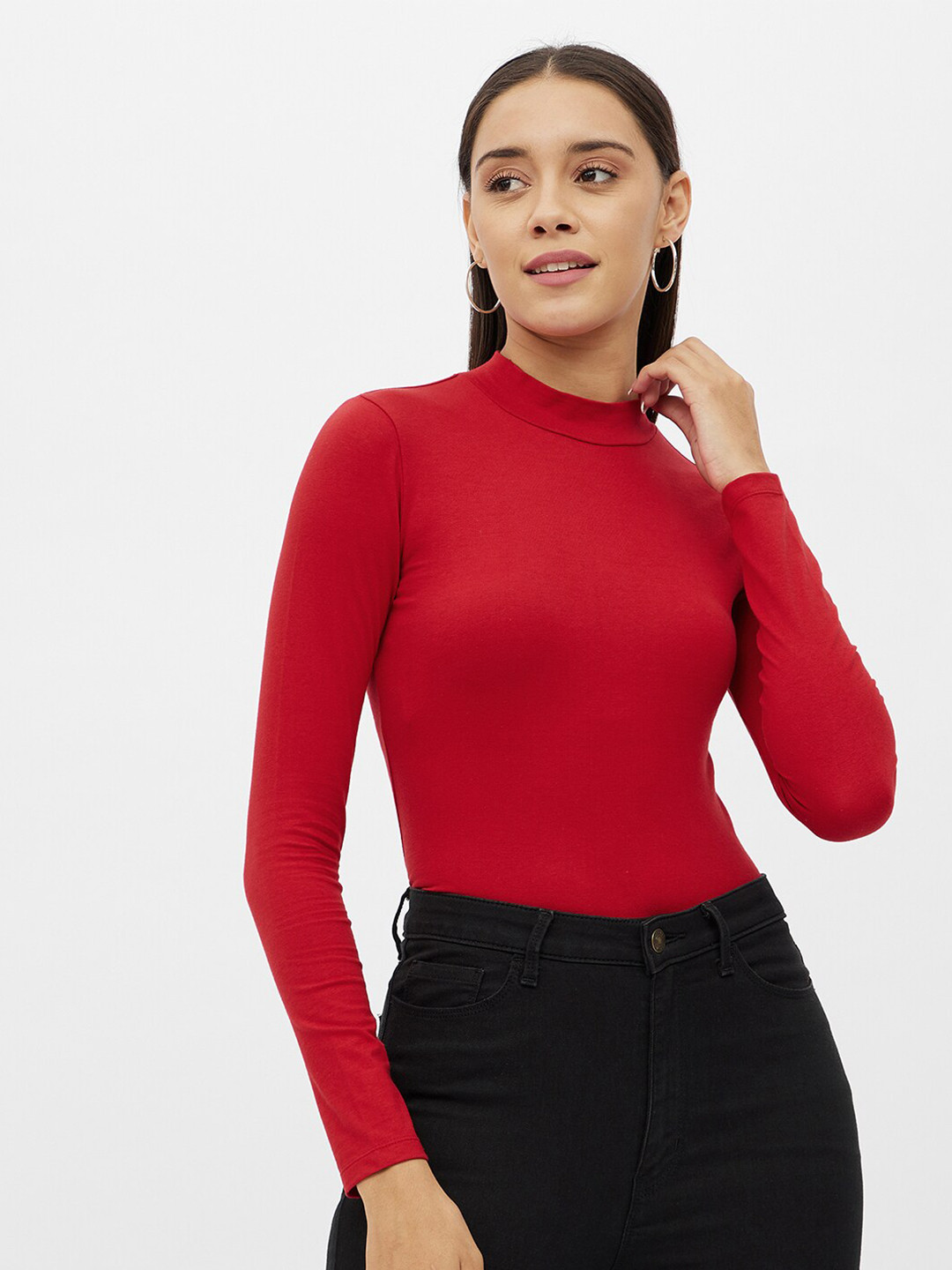 Buy Harpa Red Fitted Top - Tops for Women 16113568 | Myntra