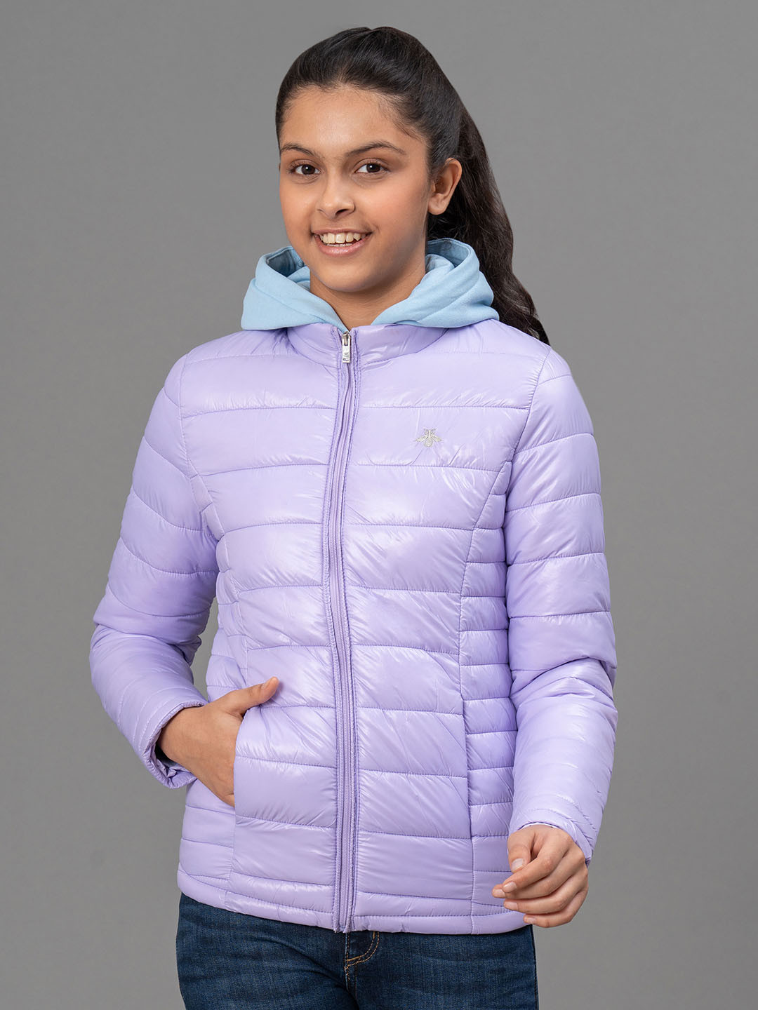 Buy Mode By Red Tape Girls Purple Padded Jacket - Jackets for Girls ...