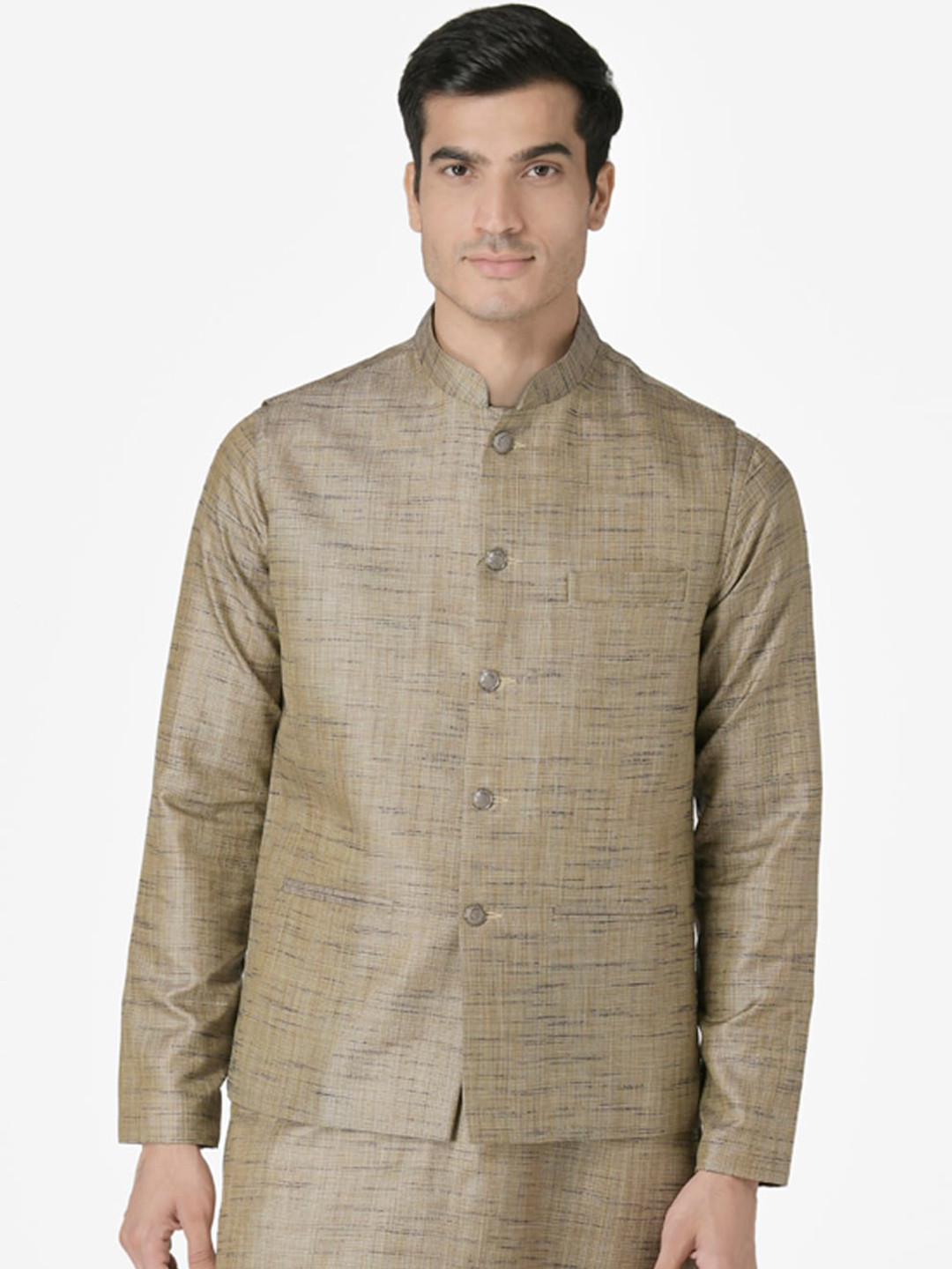Buy TABARD Men Khaki Nehru Jacket - Nehru Jackets for Men 16159218 | Myntra