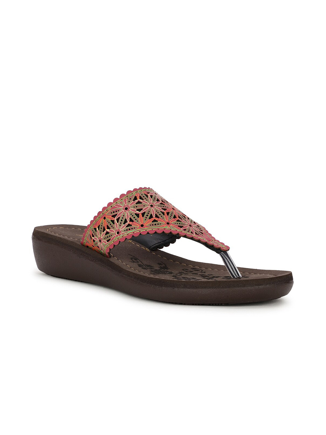 Buy Sandak By Bata Women Multicoloured Printed Comfort Sandals - Heels ...