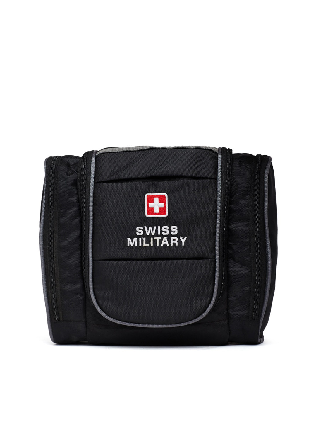 Buy SWISS MILITARY Black Solid Utility Toiletry Bag - Travel Kit for ...