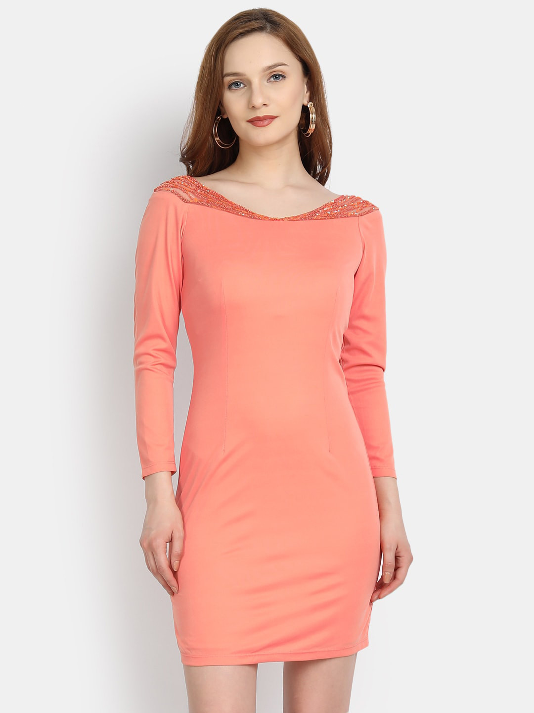 Buy LY2 Orange Sheath Dress - Dresses for Women 16162464 | Myntra