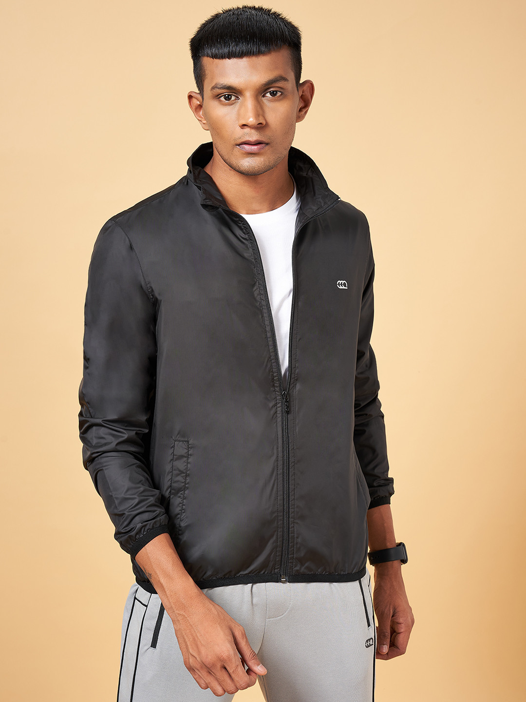 Buy Ajile By Pantaloons Men Black Sporty Jacket - Jackets for Men ...