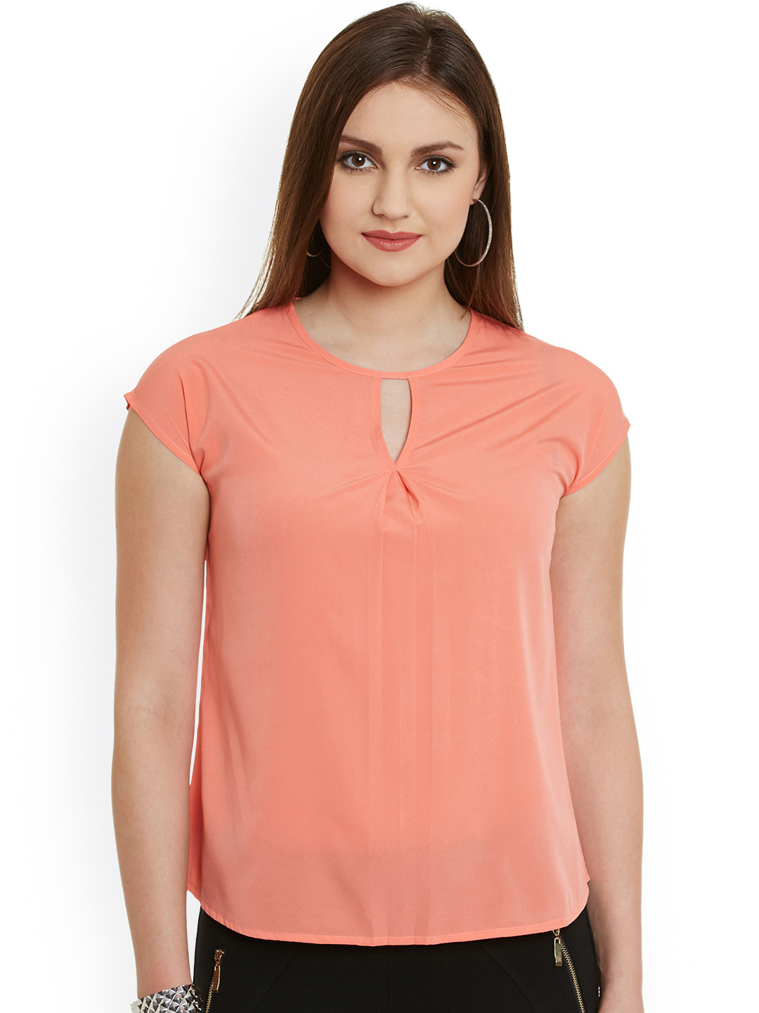 Buy WISSTLER Women Coral Pink Top - Tops for Women 1616991 | Myntra