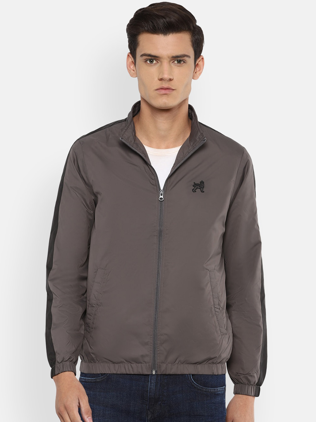 Buy Van Heusen Men Grey Padded Jacket - Jackets for Men 16173704 | Myntra