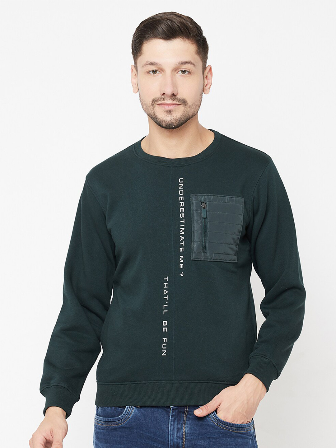Buy Octave Men Green Sweatshirt - Sweatshirts for Men 16174484 | Myntra