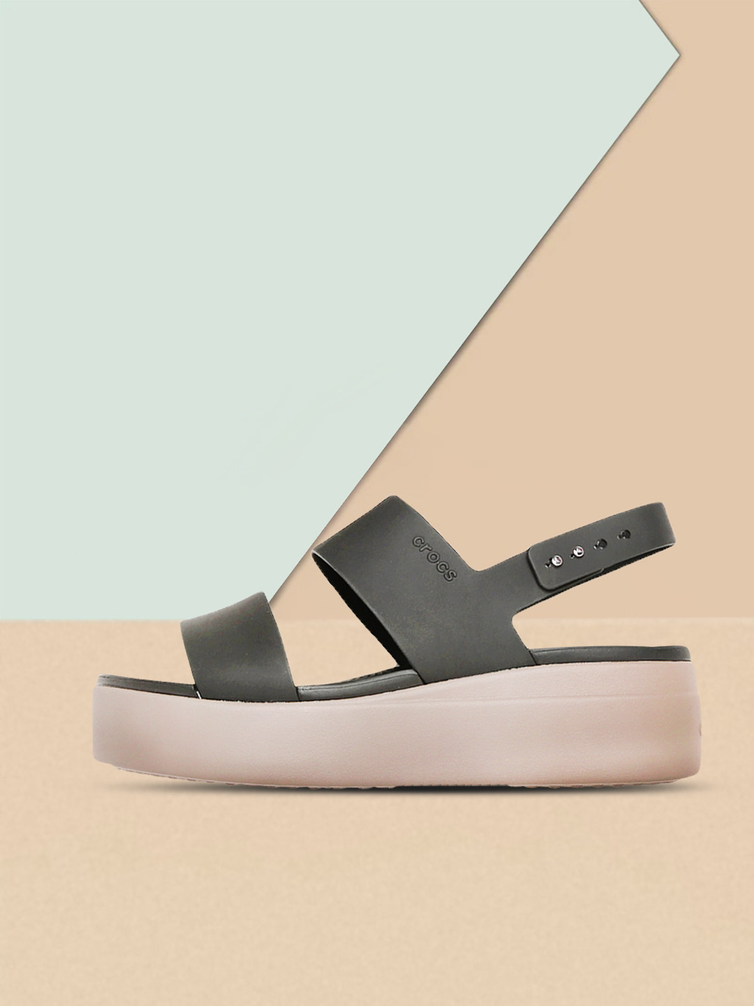 Buy Crocs Black Solid Open Toe Flatforms - Heels for Women 16174956 ...