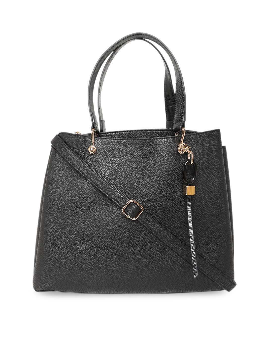 Buy ALDO Black Textured Structured Shoulder Bag - Handbags for Women ...