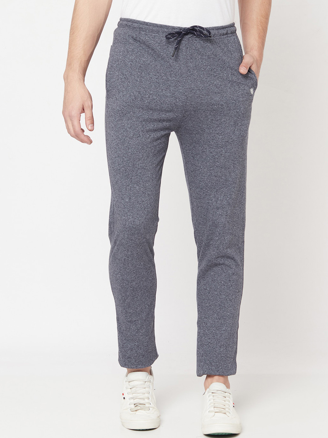 Buy Octave Men Grey Solid Cotton Track Pants - Track Pants for Men ...