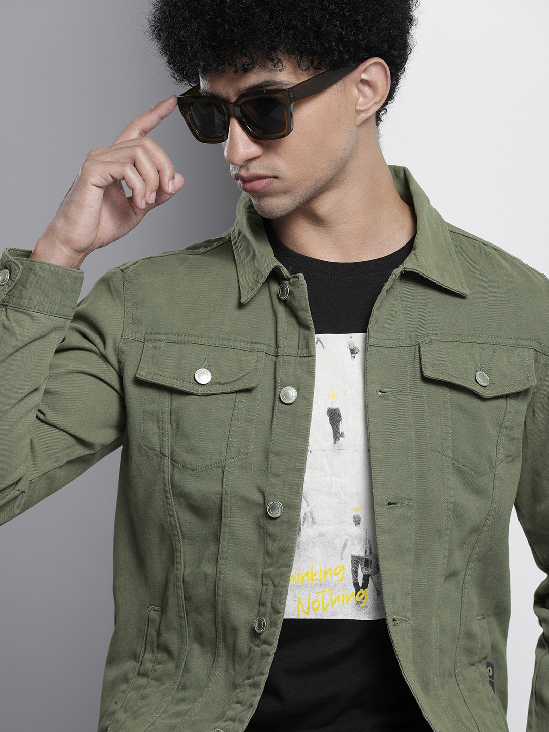 Buy The Indian Garage Co Men Lightweight Denim Jacket - Jackets for Men ...