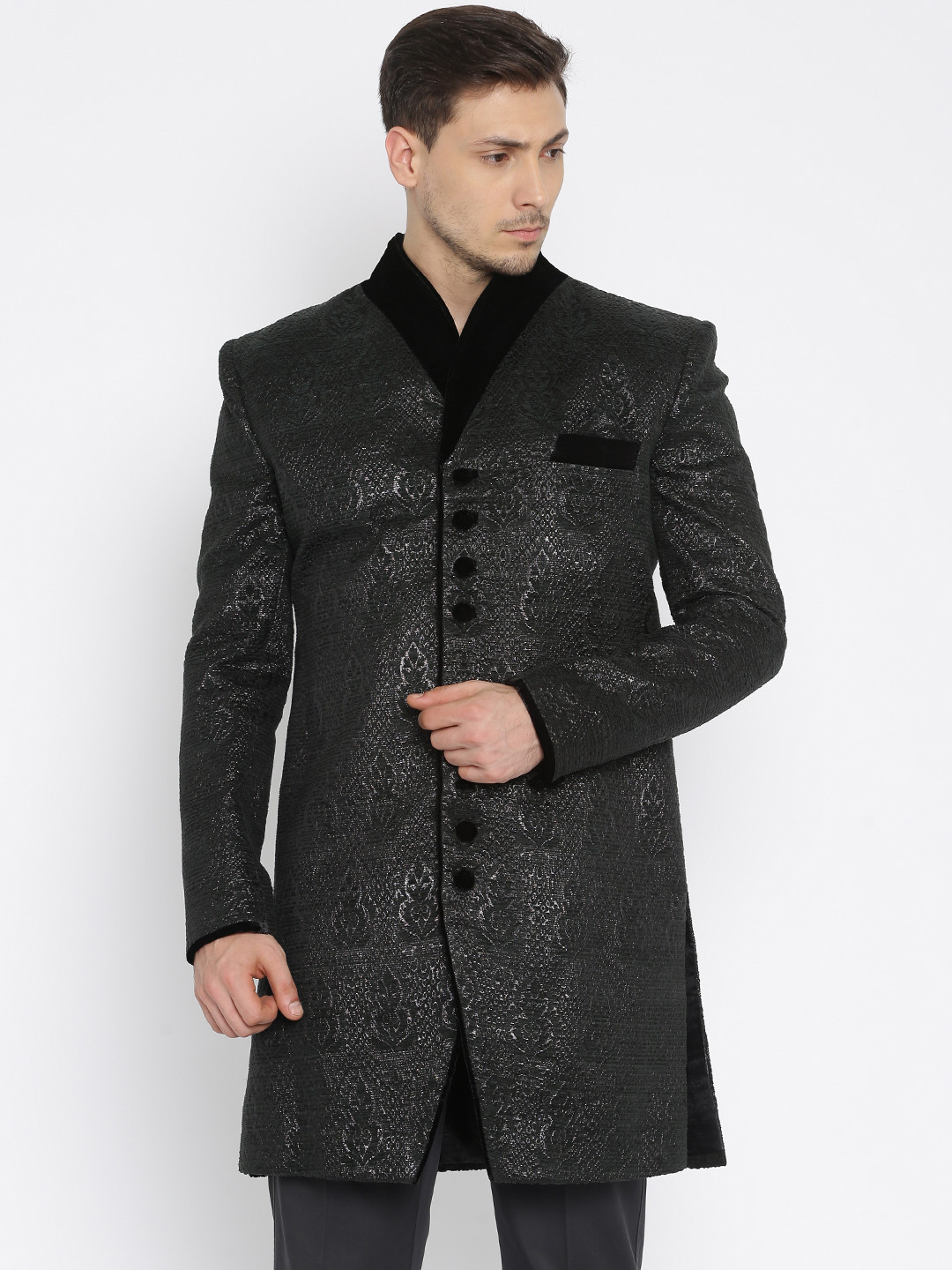 Buy Raymond Ethnix Black Sherwani - Sherwani for Men 1619339 | Myntra