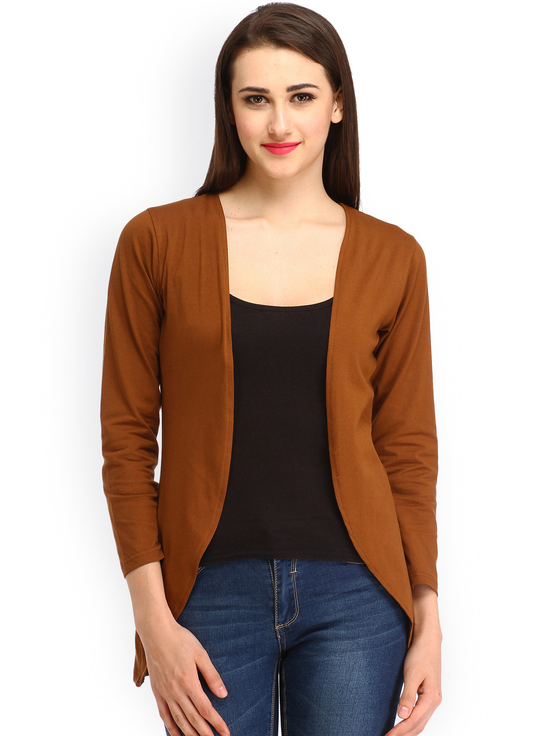 Buy Cottinfab Rust Brown Shrug - Shrug for Women 1619545 | Myntra