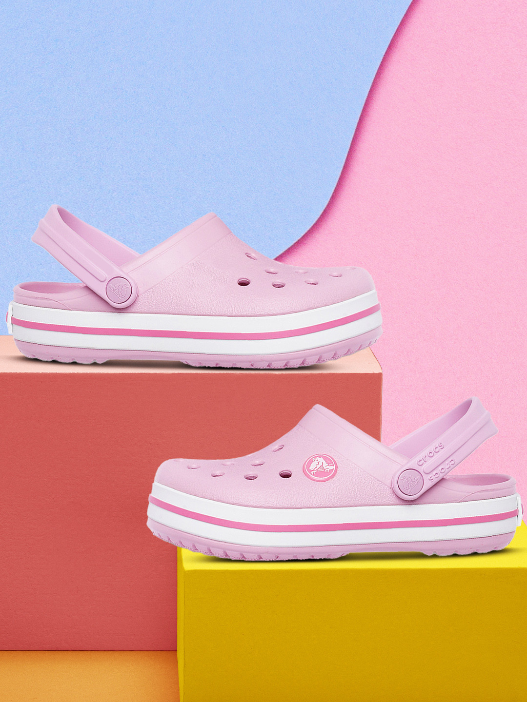 Buy Crocs Kids Pink Solid Clogs - Flip Flops for Unisex Kids 16201646 ...