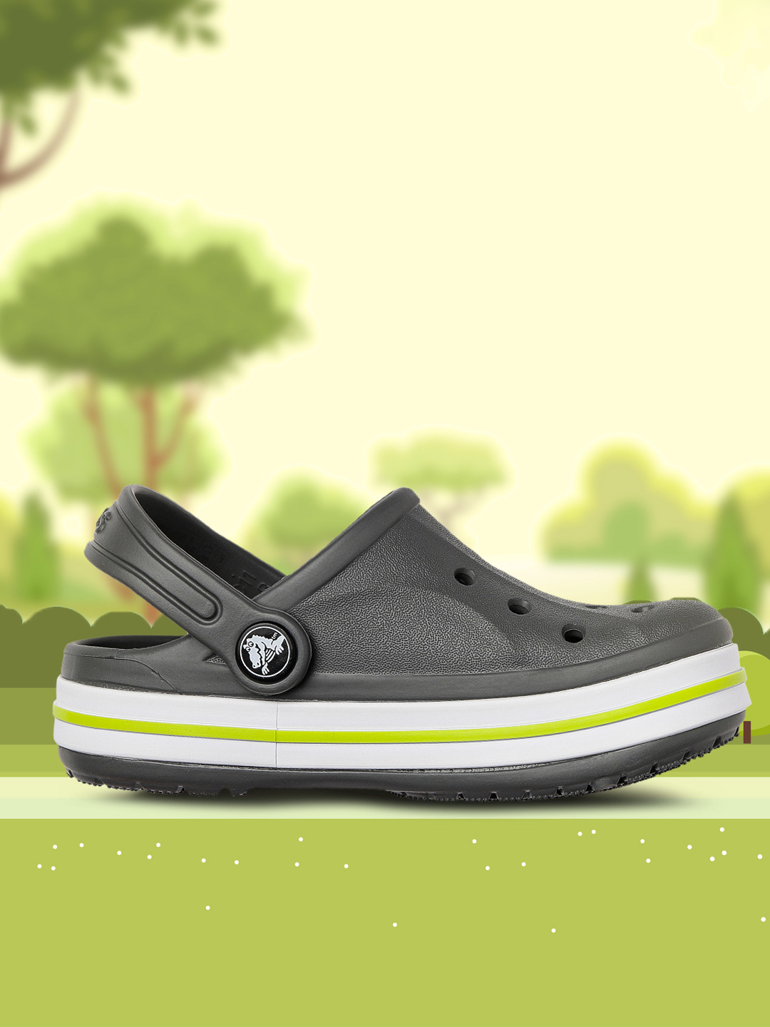 Buy Crocs Kids Grey Bayaband Clogs - Flip Flops for Unisex Kids ...