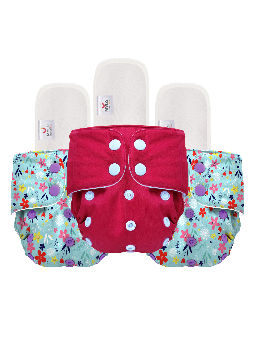 Buy Mylo Infants Kids Pack Of 3 Cloth Diapers - Diapers for Unisex Kids ...