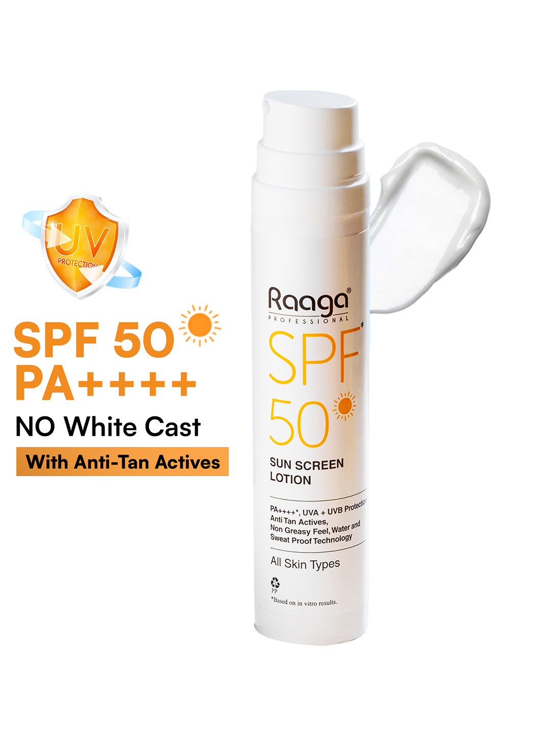 Buy Raaga Professional Liquid Sunscreen SPF 50 For All Skin Types, 55 ...