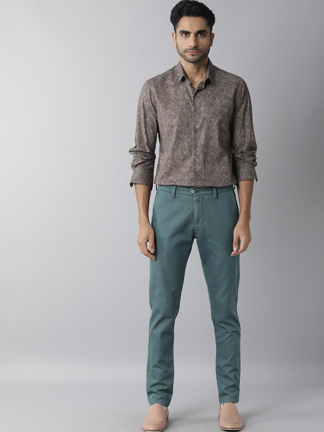 Buy RARE RABBIT Scotch Mid Rise Striped Slim Fit Trouser - Trousers for ...