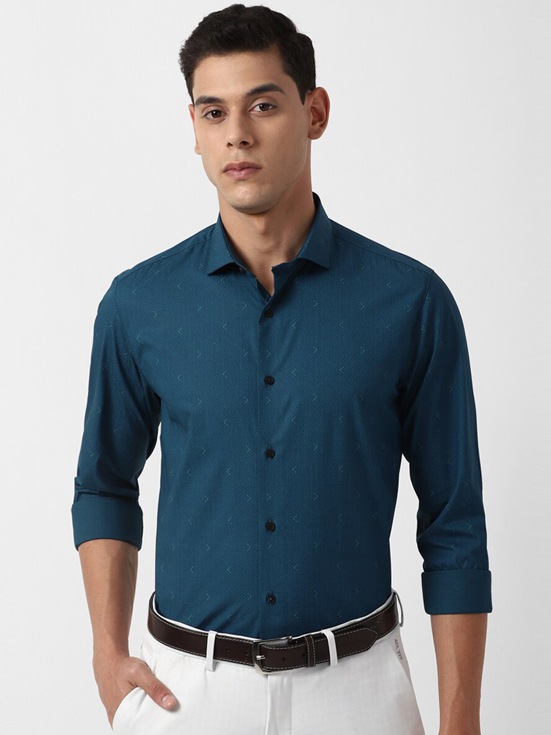 Buy Louis Philippe Sport Men Blue Slim Fit Opaque Casual Shirt - Shirts ...