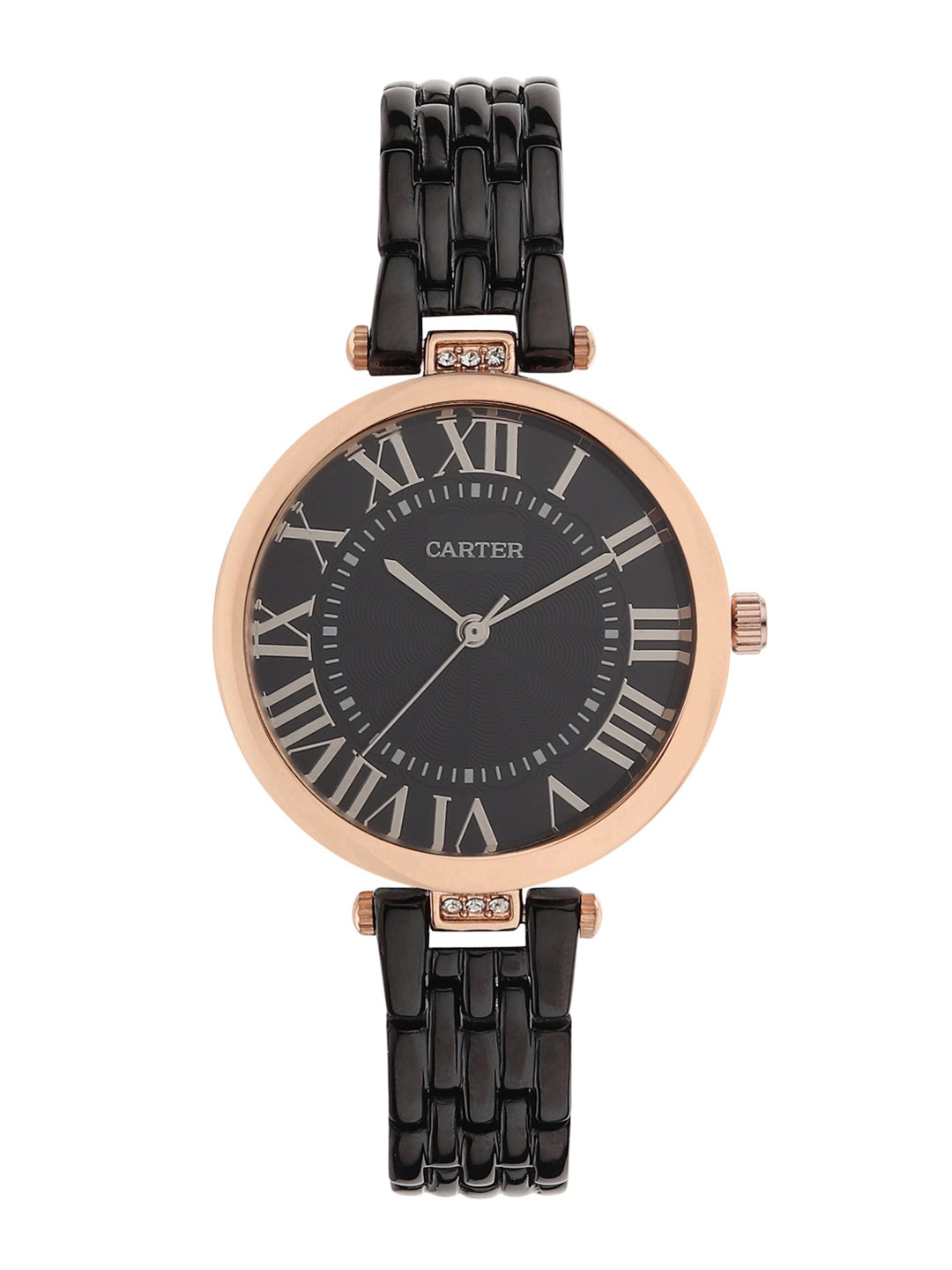 Buy Sandy D Carter Women Black Dial & Stainless Analogue Watch SD ...