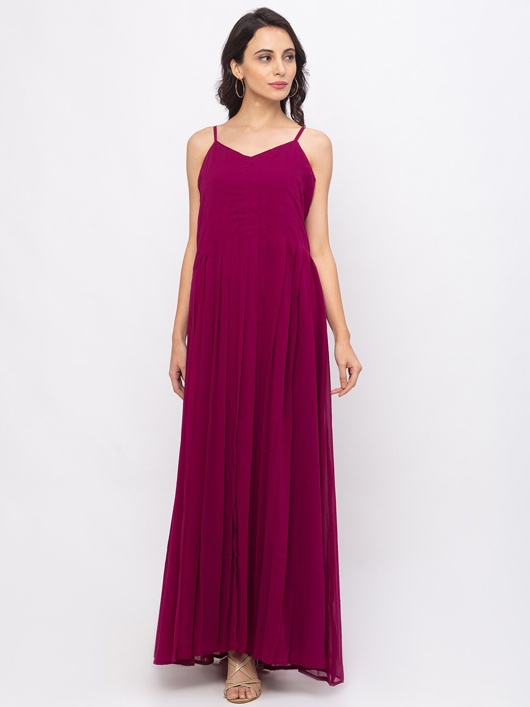 Buy Iti Purple Georgette Maxi Dress - Dresses for Women 16224124 | Myntra