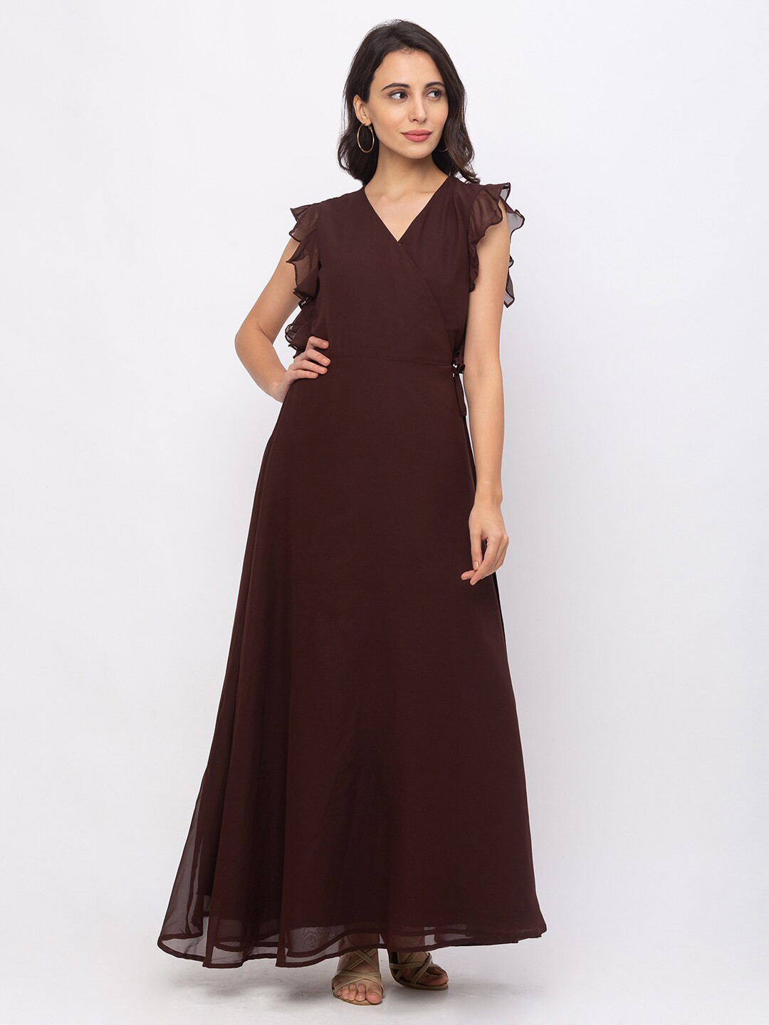 Buy Iti Brown Maxi Dress - Dresses for Women 16224132 | Myntra
