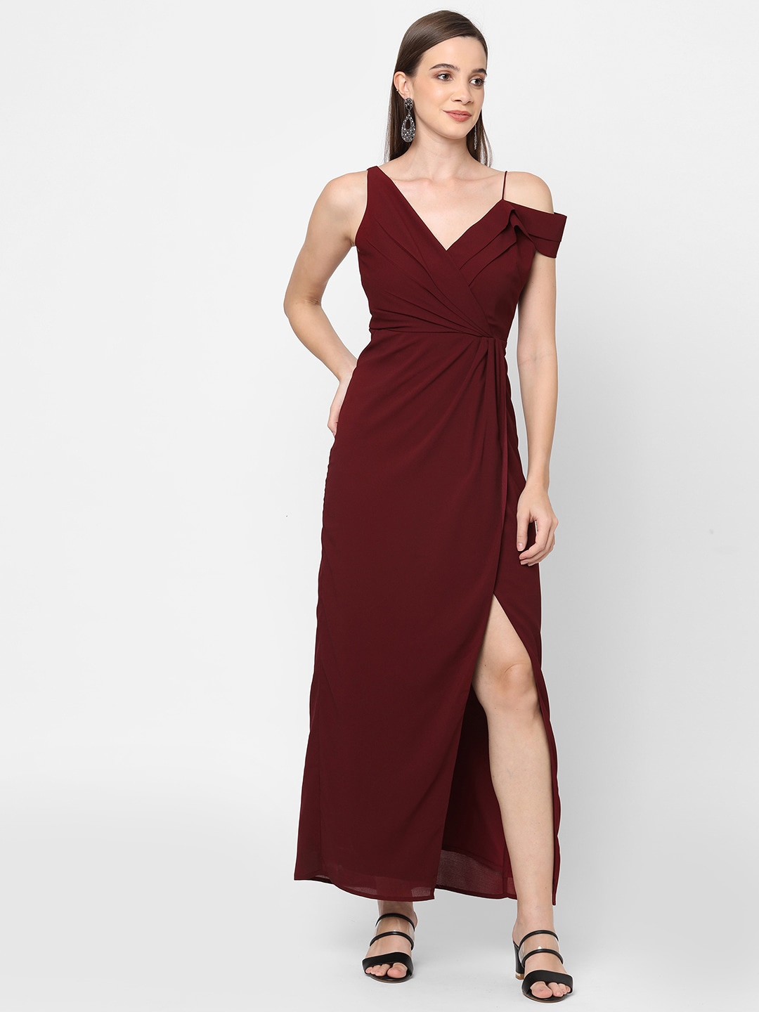 Buy Mish Tan Georgette Maxi Dress Dresses For Women 16227422 Myntra