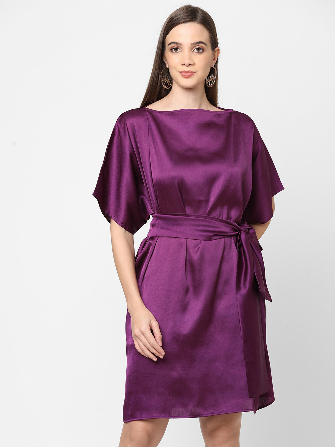 Buy MISH Purple Satin Dress - Dresses for Women 16227452 | Myntra