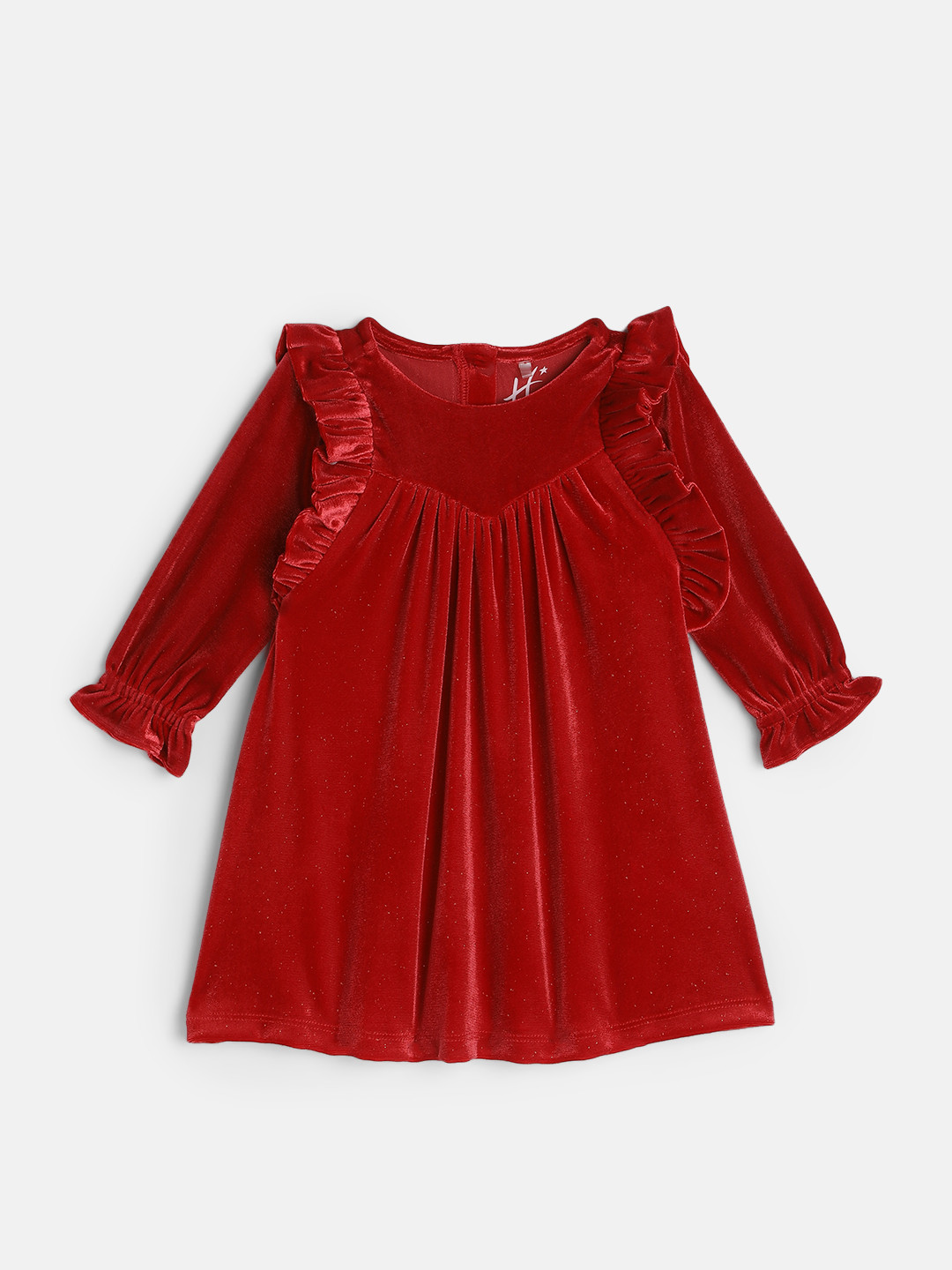 Buy H By Hamleys Red Sparkle A Line Dress - Dresses for Girls 16230528 ...