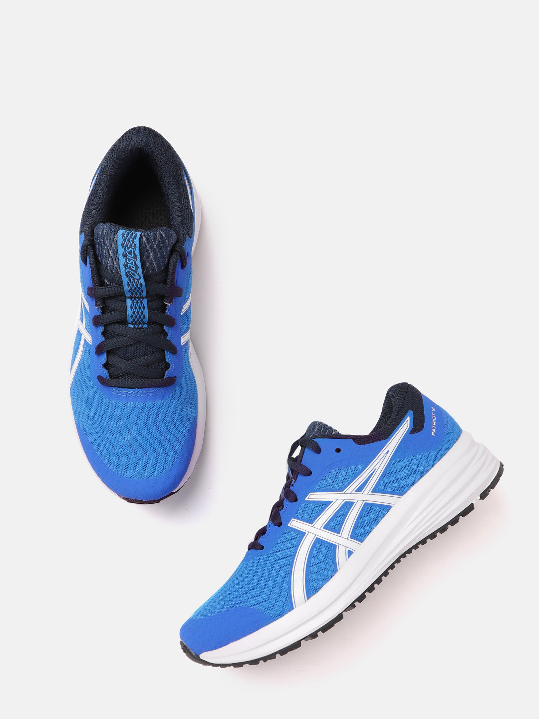 Buy ASICS Kids Blue Woven Design Patriot 8 GS Running Shoes - Sports ...