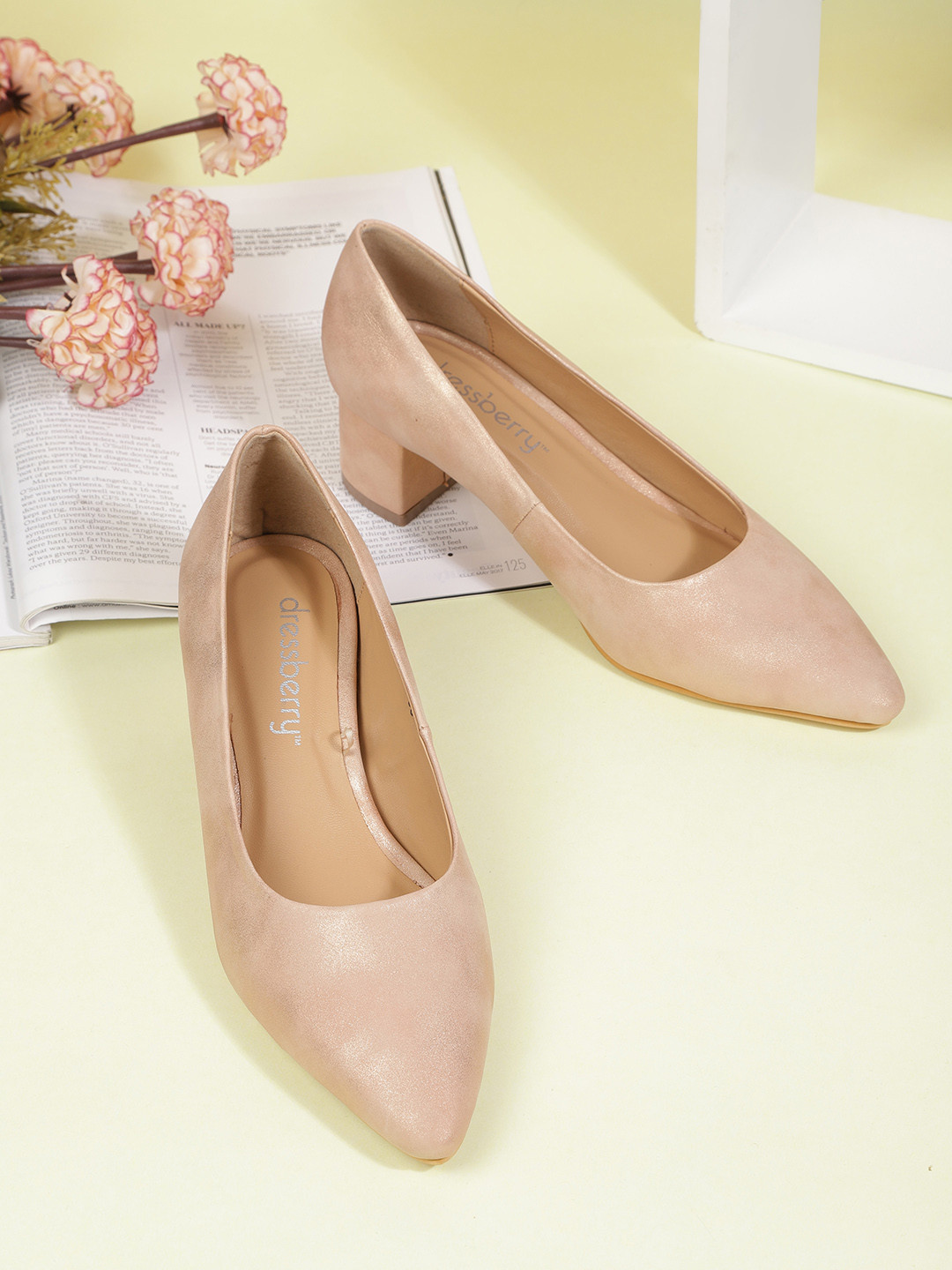 Buy DressBerry Peach Coloured Solid Pumps - Heels for Women 16233216 ...