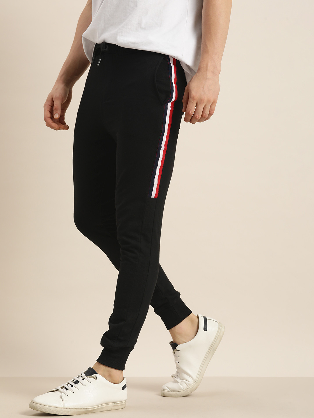 Buy Invictus Indoor Men Black Solid Mid Rise Regular Joggers - Track ...