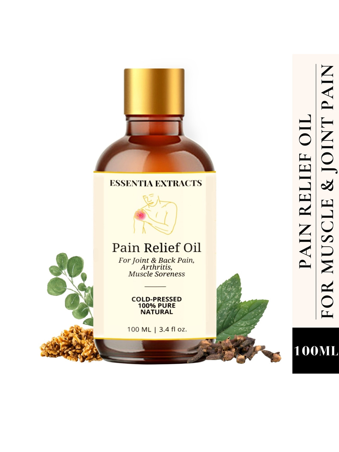 Buy ESSENTIA EXTRACTS Yellow Ayurvedic Pain Relief Oil 100 Ml - Massage ...