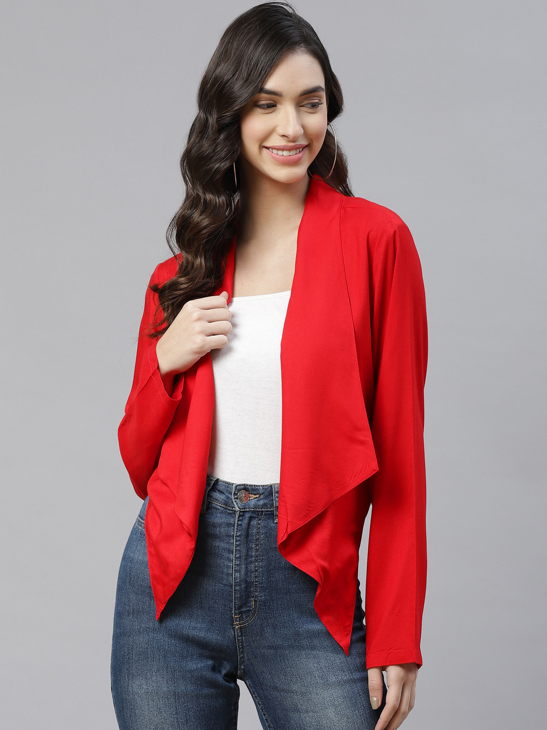 Buy Ayaany Women Red Shrug - Shrug for Women 16258430 | Myntra