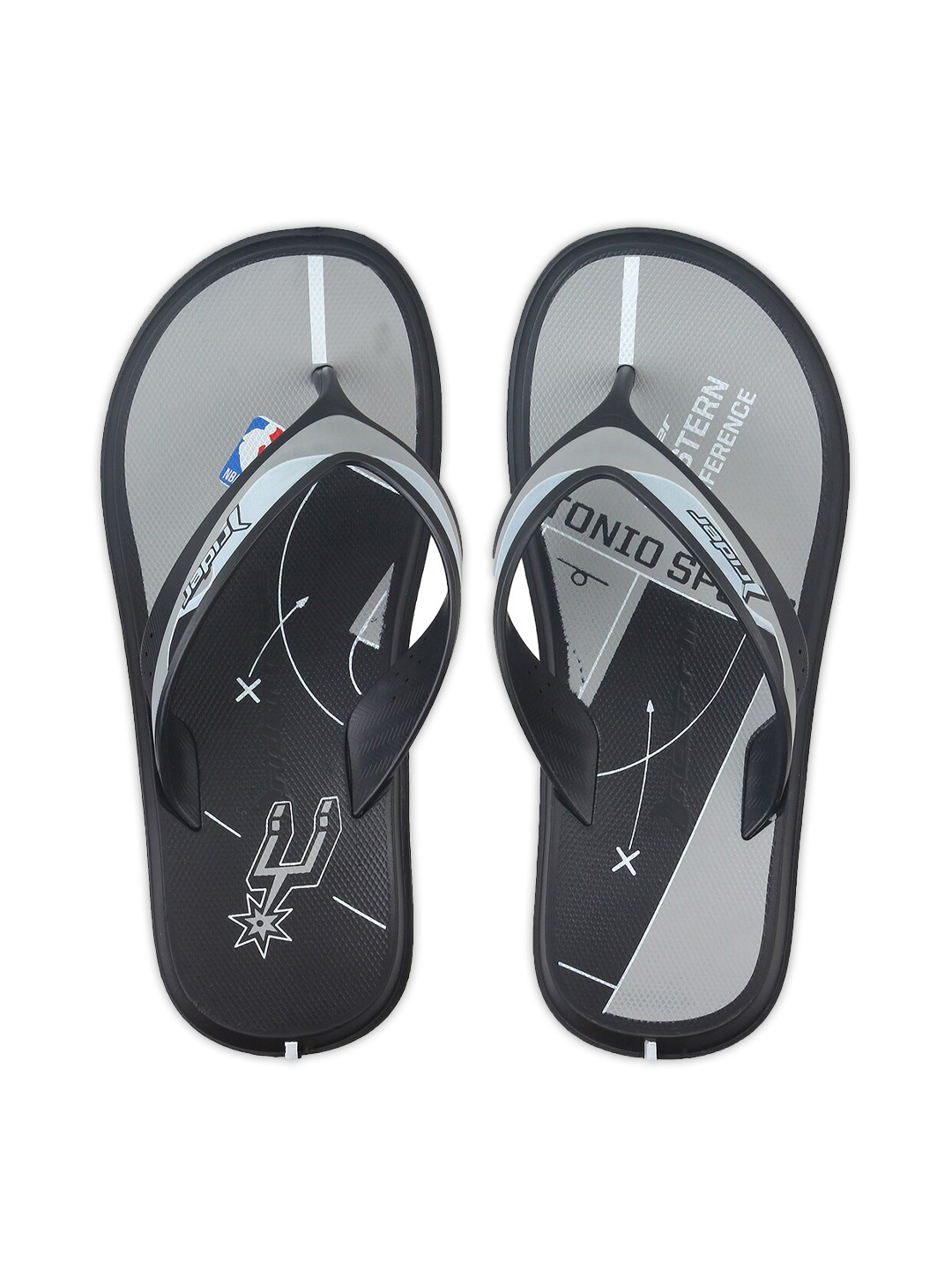 Buy Rider Men Black & Blue Printed Thong Flip Flops - Flip Flops for ...