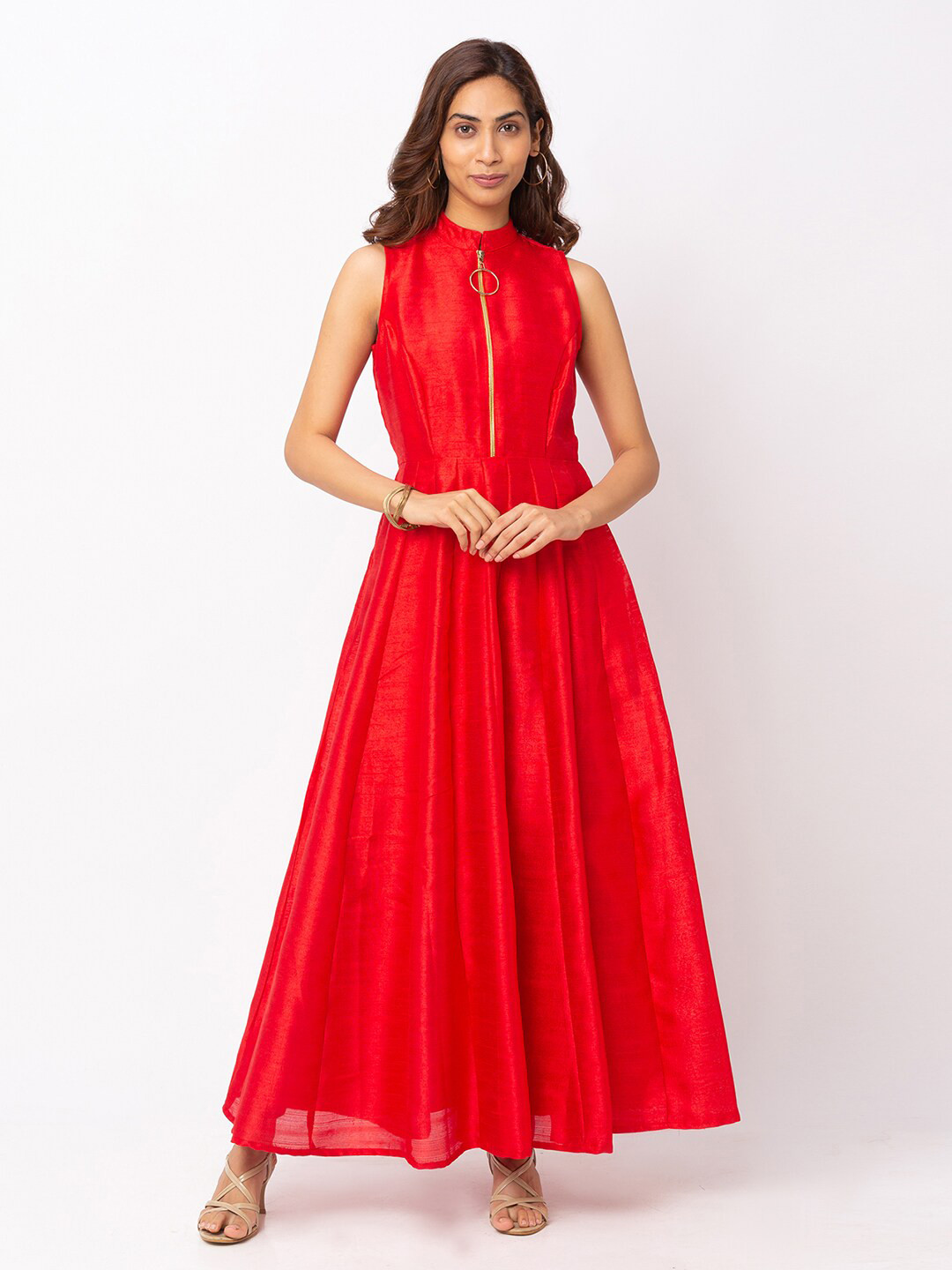 Buy Iti Red Maxi Solid Dress - Dresses for Women 16264250 | Myntra