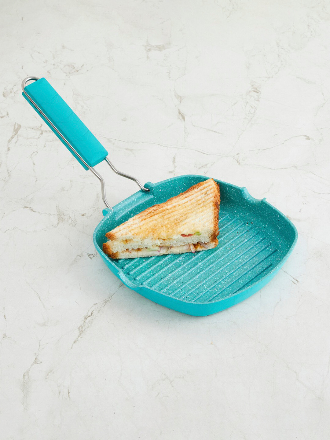 Buy Home Centre Teal Blue Solid Aluminium Grill Pan - Pan for Unisex ...