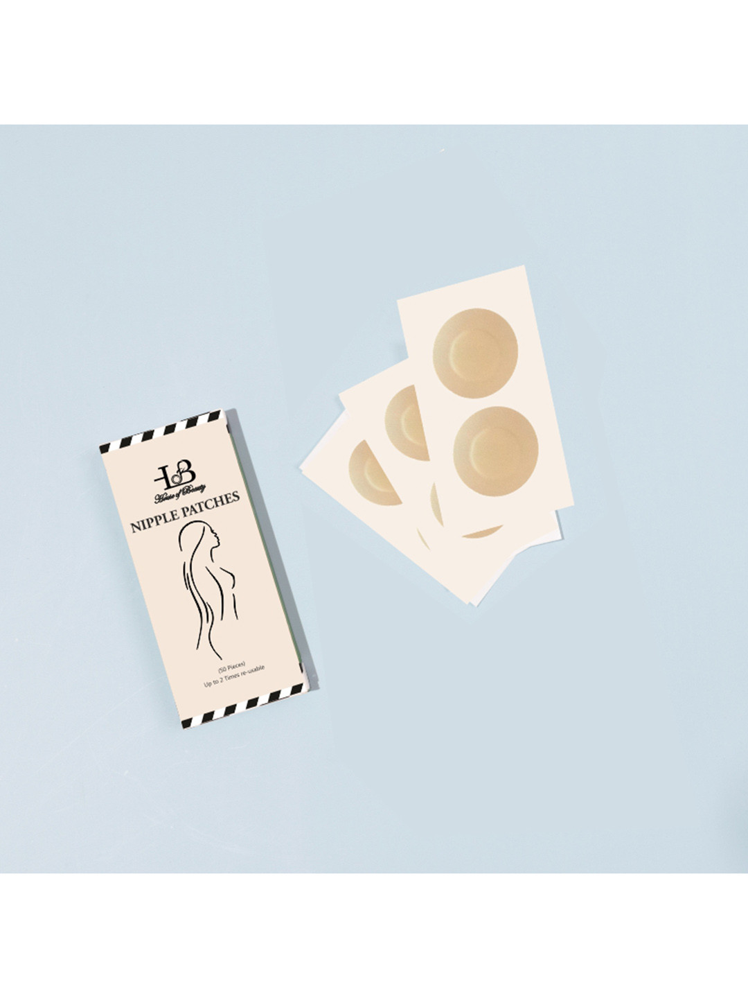 Buy House Of Beauty 50 Pcs Beige Adhesive Nipple Patches - Lingerie ...