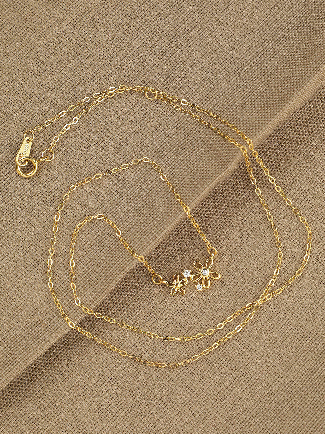 Buy GIVA Gold Toned 925 Sterling Silver Silver Plated Chain - Necklace ...