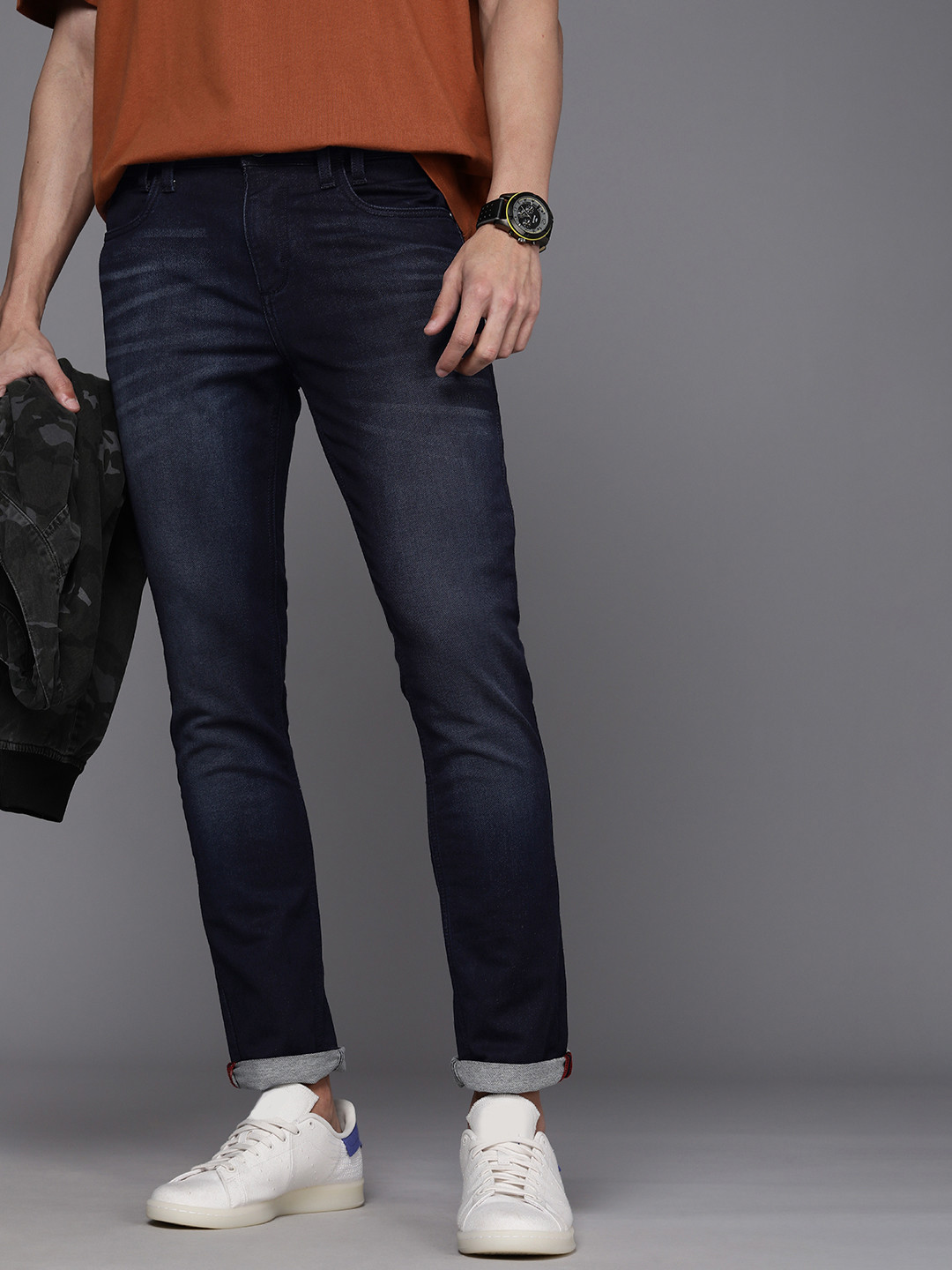 Buy Ducati Men Blue Skinny Fit Light Fade Stretchable Jeans - Jeans for ...