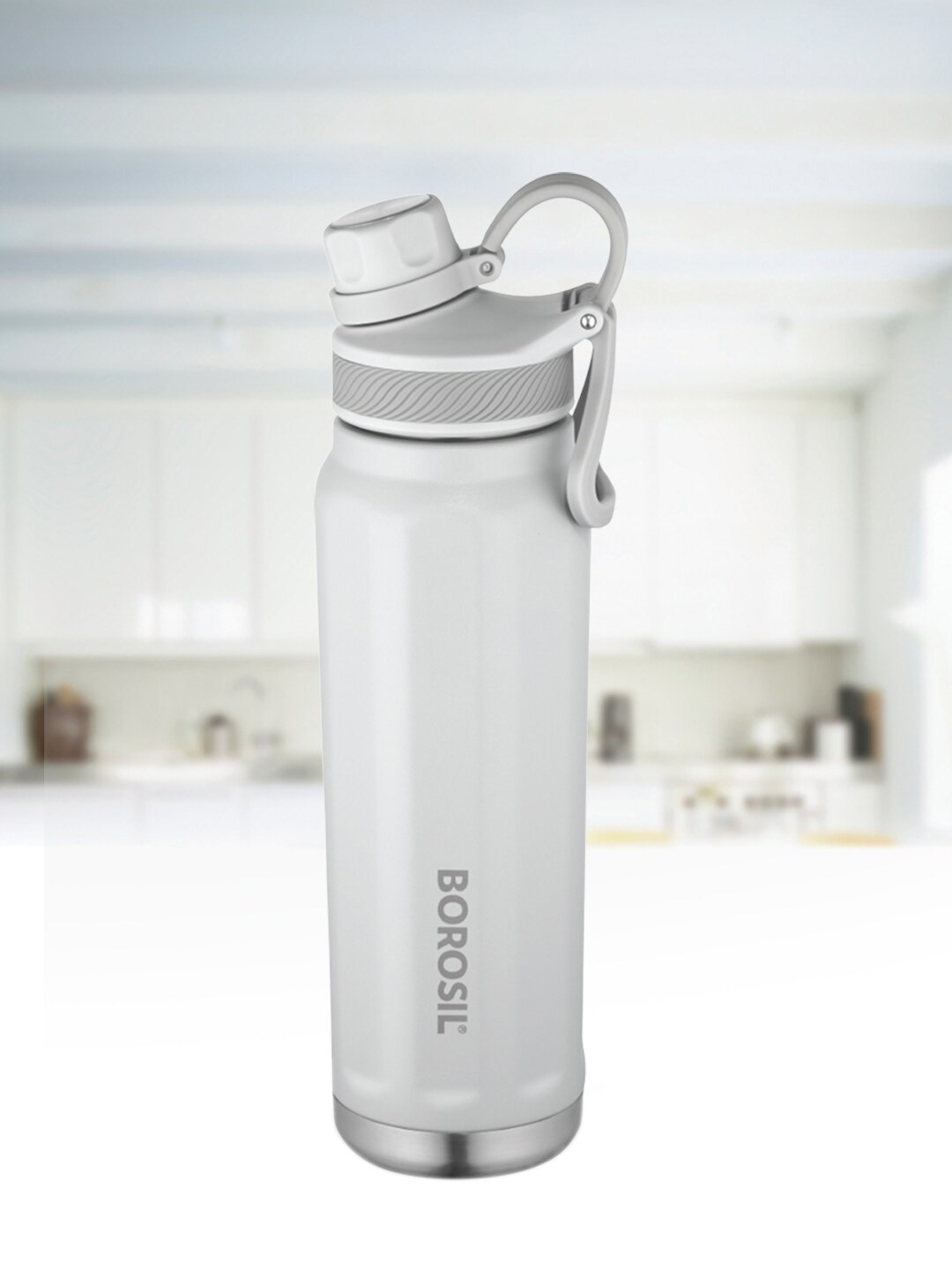 Buy BOROSIL Grey Stainless Steel Hydra Sportsip Vacuum Insulated Flask Water Bottle 710 ML ...