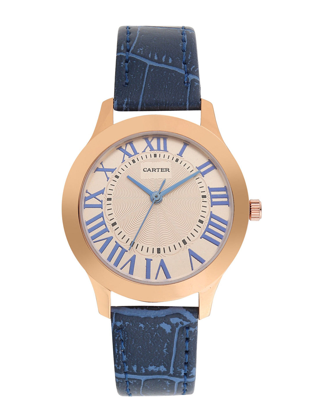 Buy Sandy D Carter Women Cream Coloured Leather Straps Analogue Watch ...