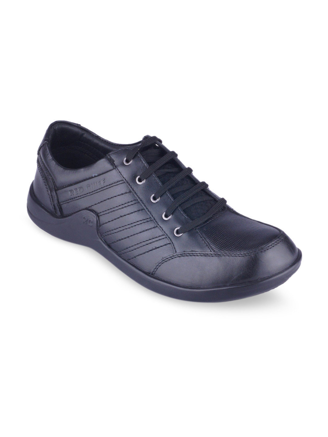 Buy Red Chief Men Black Textured Leather Driving Shoes - Casual Shoes ...