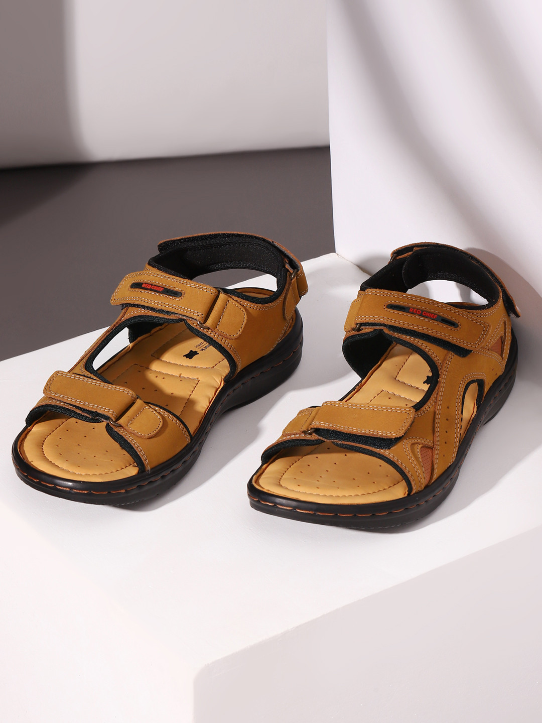 Buy Red Chief Men Brown Solid Comfort Sandals - Sandals for Men ...