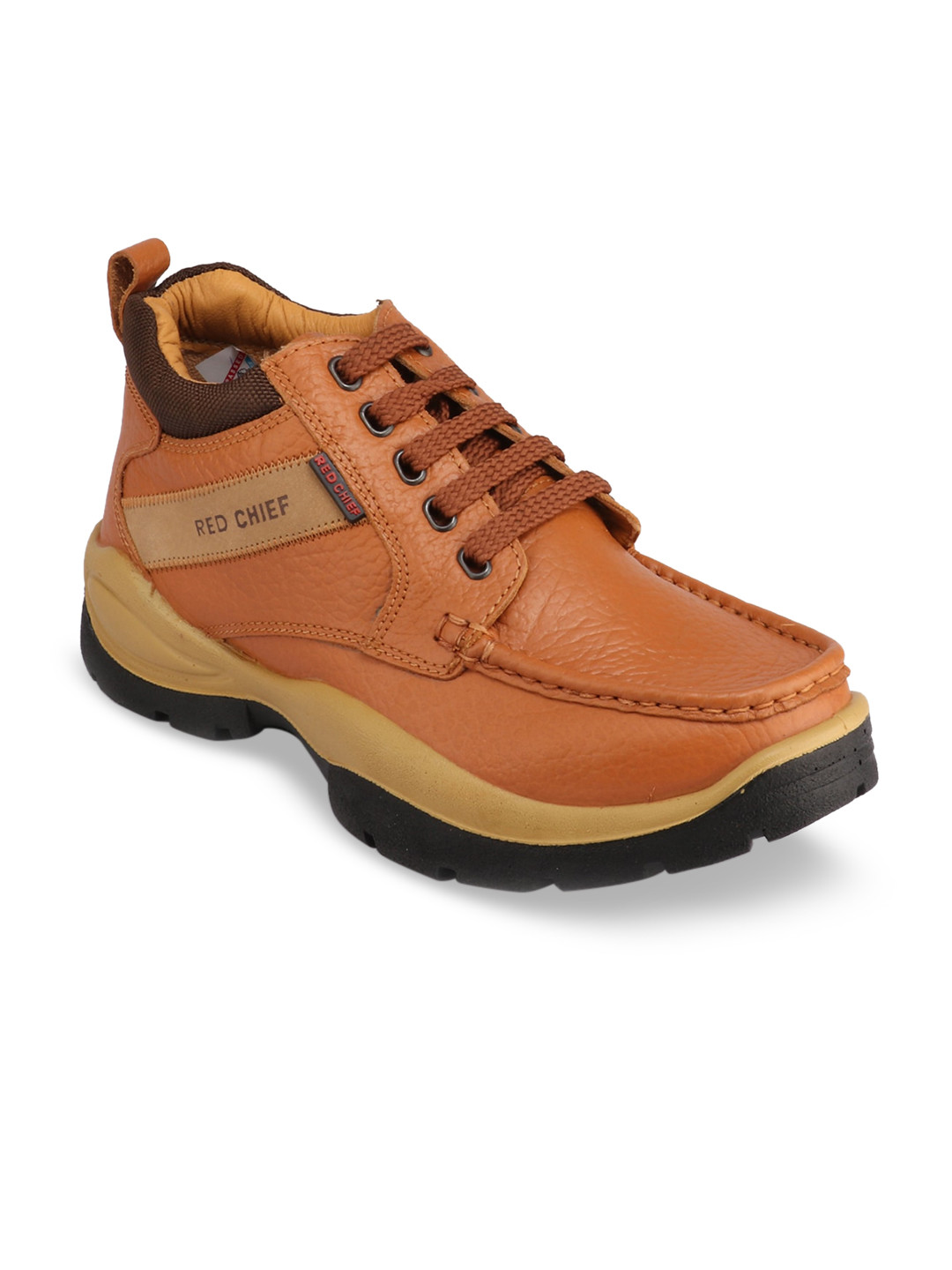 Buy Red Chief Men Brown Textured Leather Sneakers - Casual Shoes for ...