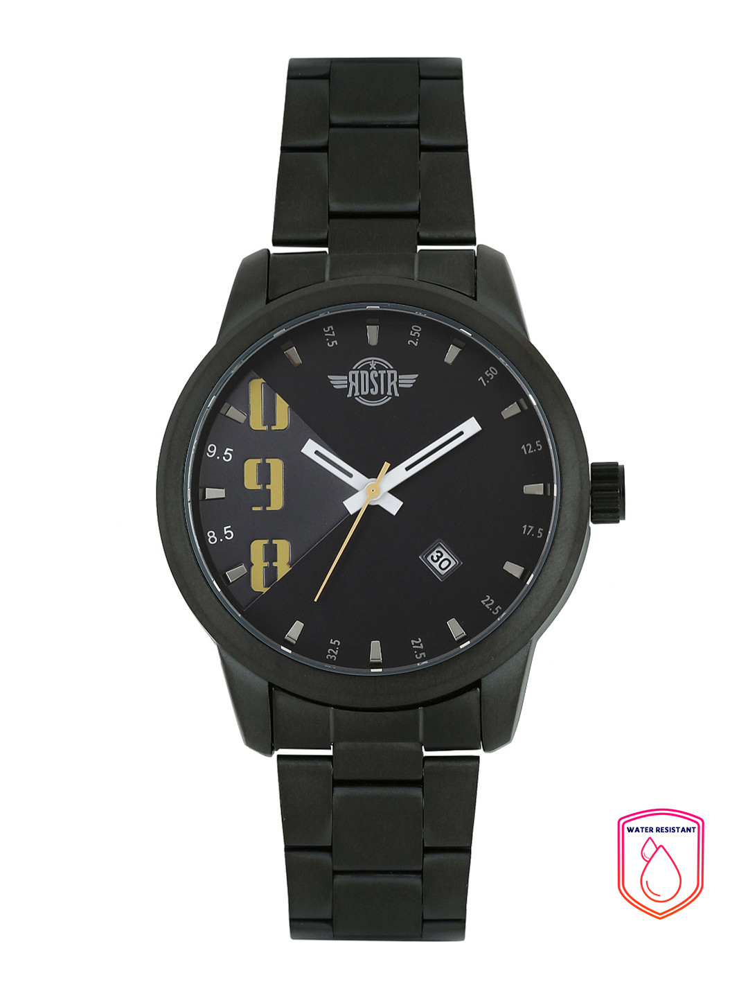Buy RDSTR By Roadster Men Black & Gunmetal Toned Analogue Watch MFB PN ...