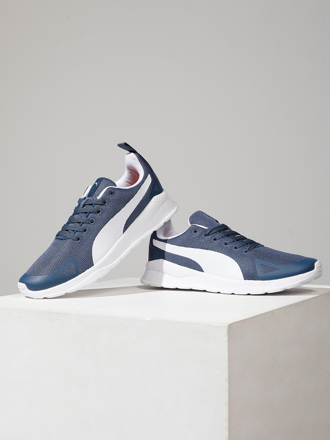 Buy Puma Men Blue & White Colourblocked Sneakers - Casual Shoes for Men ...
