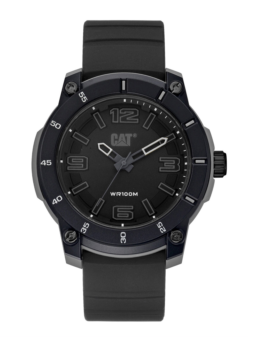 Buy CAT Men Black Brass Dial & Black Bracelet Style Straps Digital ...