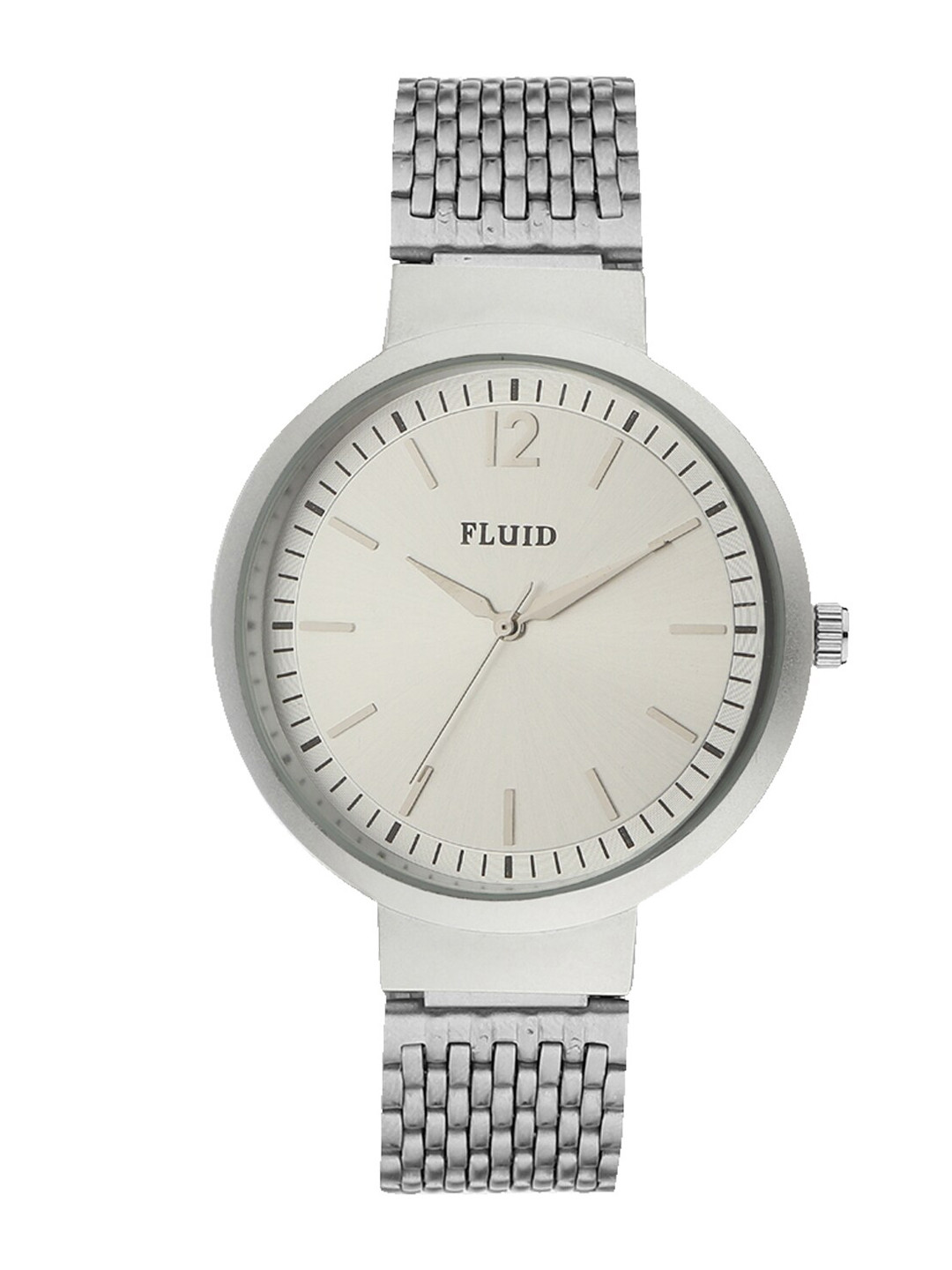 Buy FLUID Woman Silver Toned Dial & Silver Toned Bracelet Style Straps ...