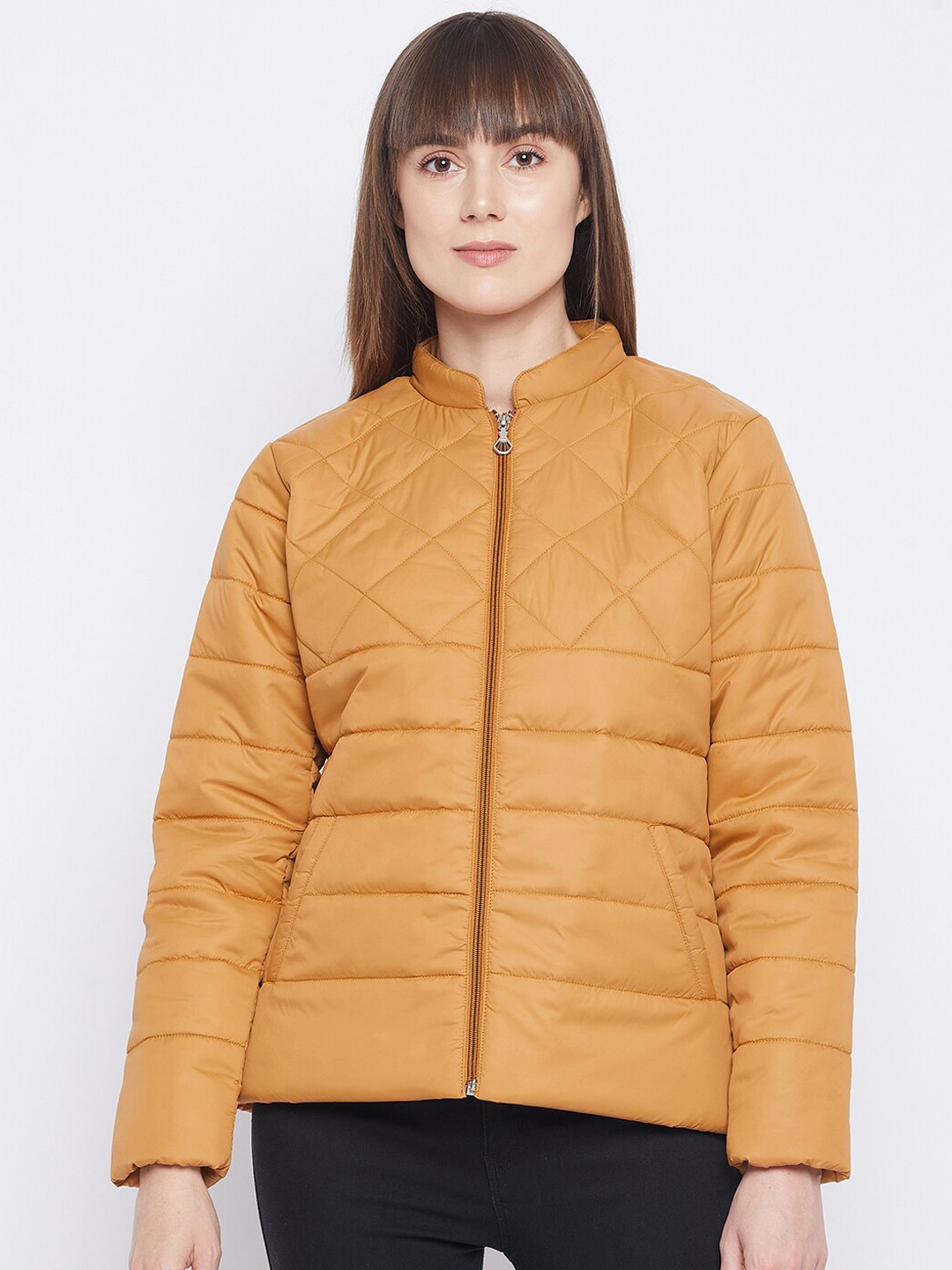 Buy Adobe Women Mustard Lightweight Puffer Jacket - Jackets for Women ...
