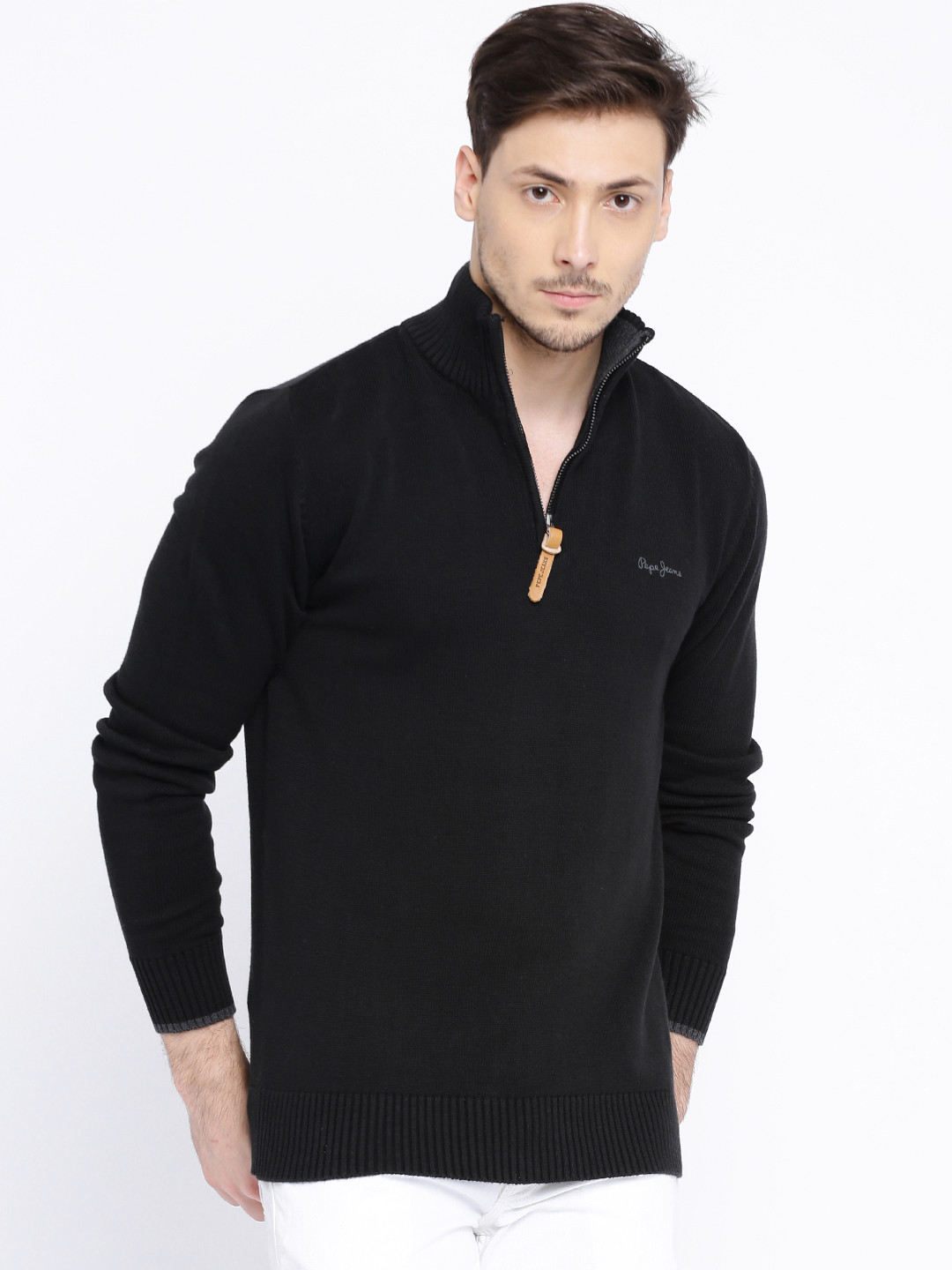 Buy Pepe Jeans Black Sweater - Sweaters for Men 1632918 | Myntra